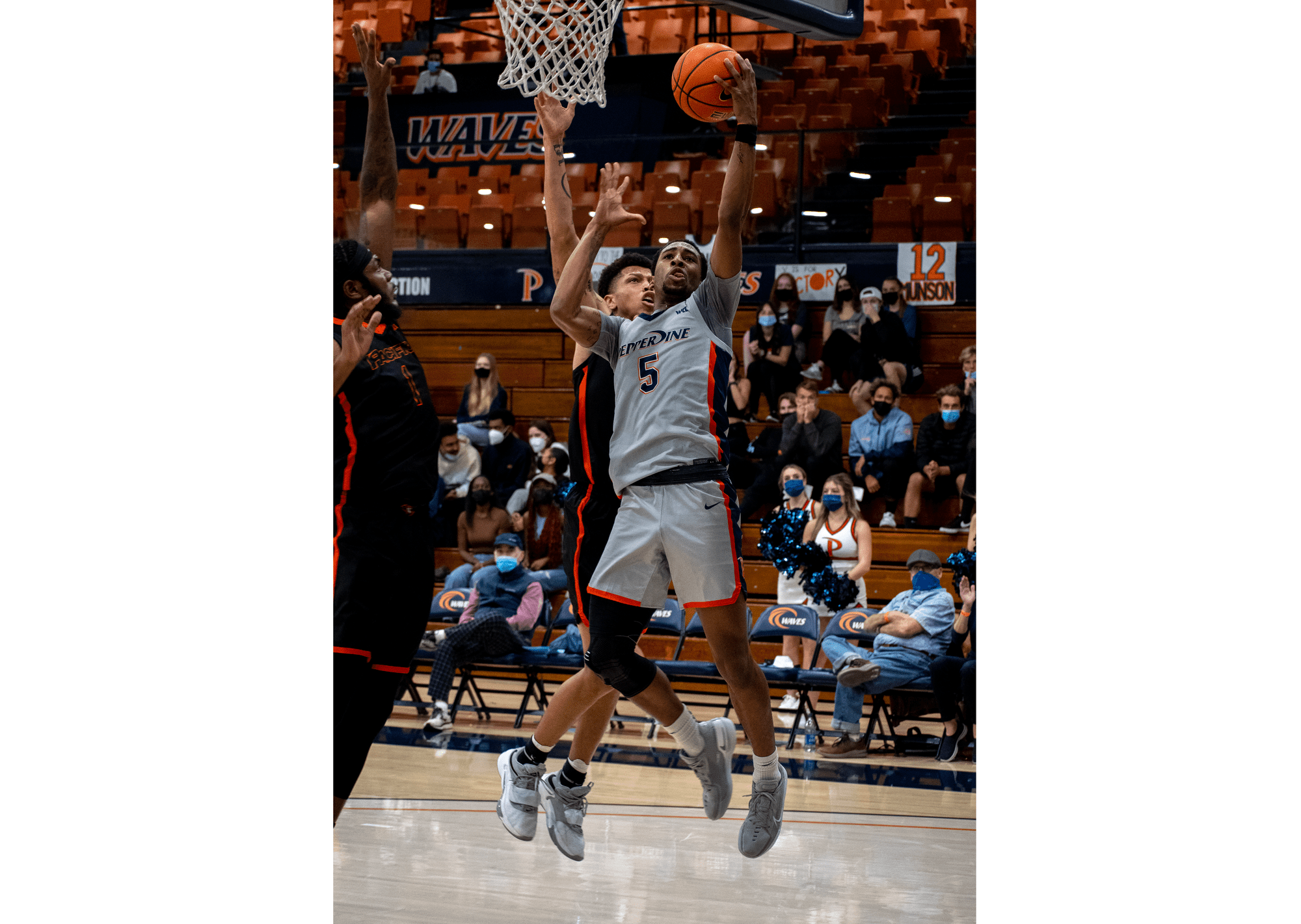Mens Basketball Snaps Nine Game Losing Streak With Win Over Pacific Pepperdine Graphic