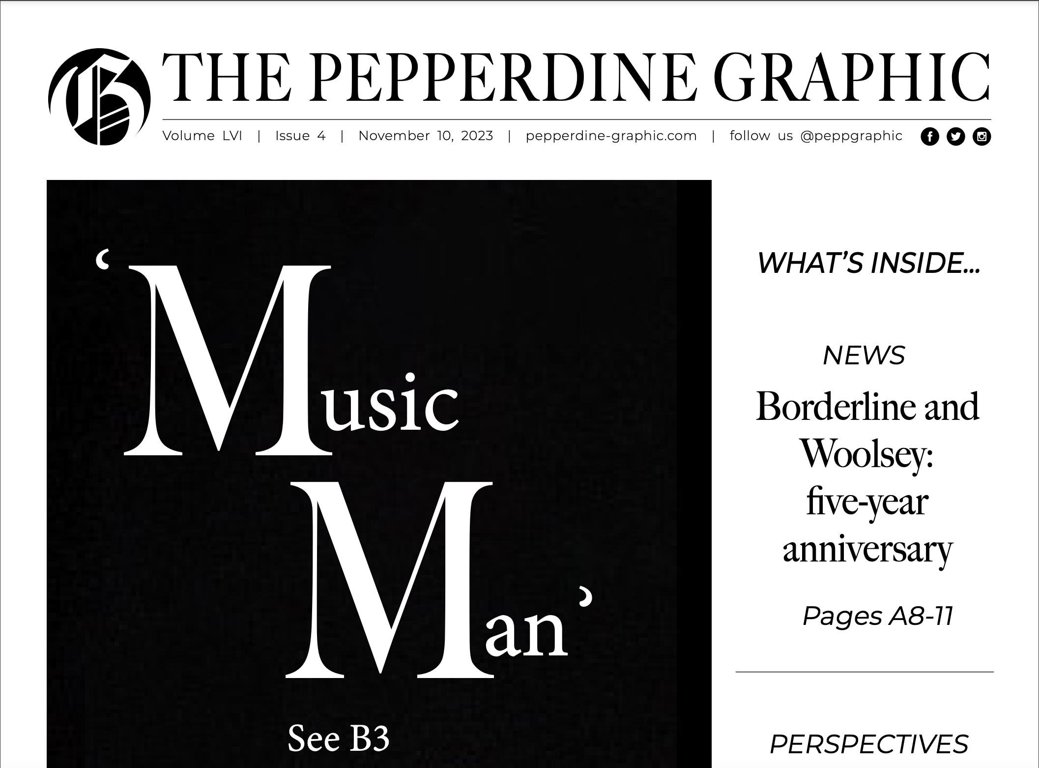 Graphic Print Edition 11.10.23 - Pepperdine Graphic